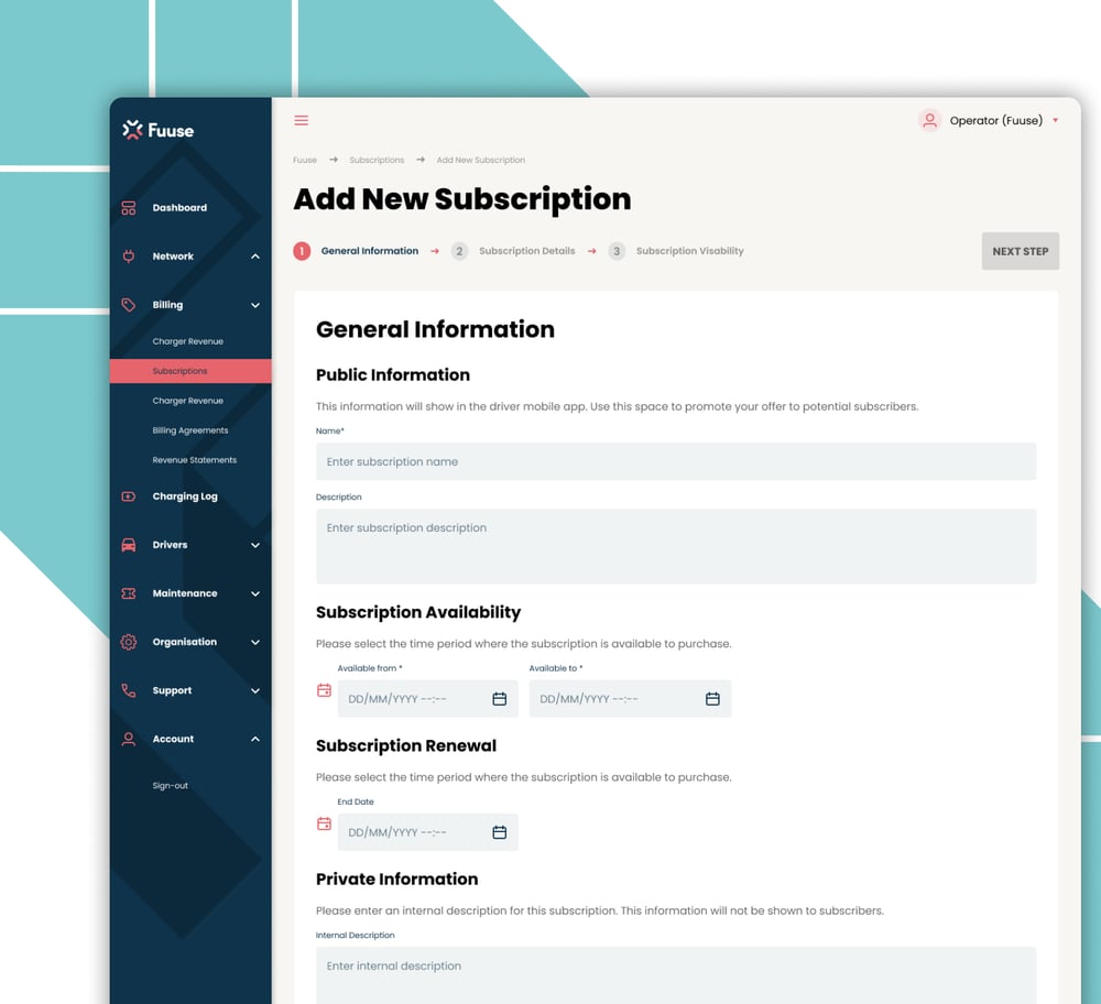 Charge point operators can create and manage subscriptions - Fuuse